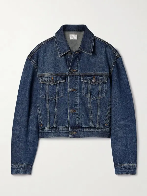 FRAME The Curve Denim Jacket - Blue