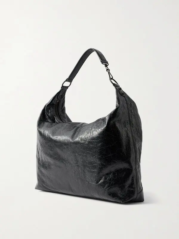 Balenciaga Le City Medium Embellished Textured-leather Shoulder Bag