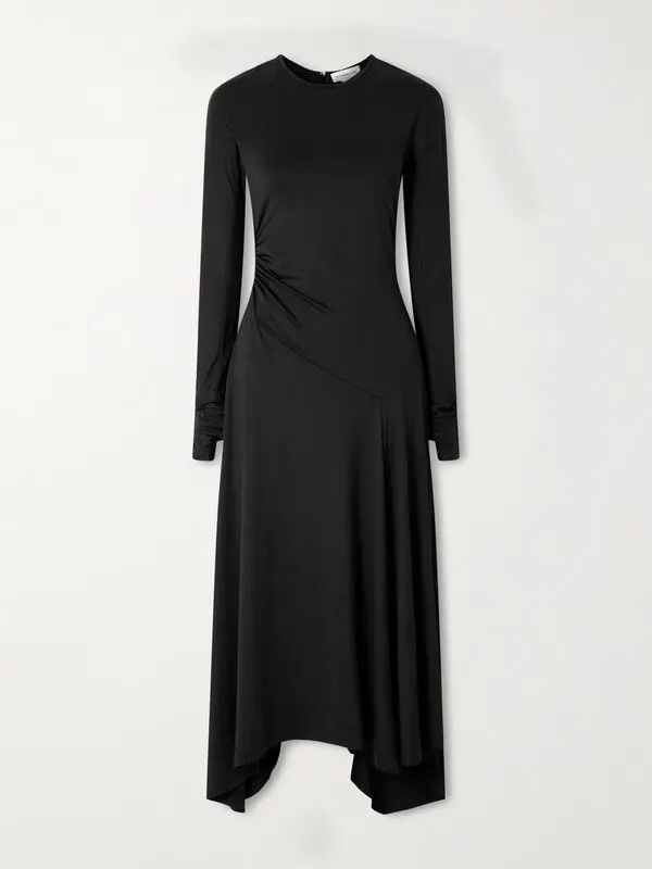 Victoria Beckham Jersey Midi Dress - Black