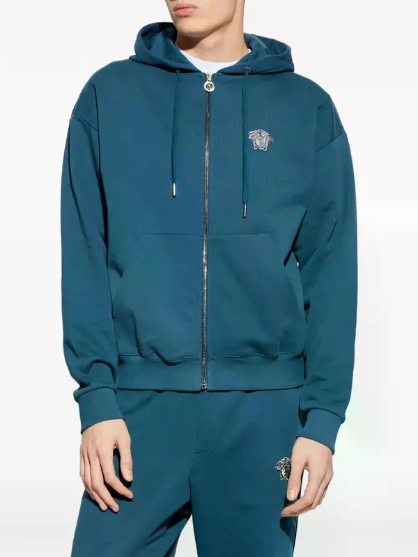 Versace Zip-up Hoodie - Blue