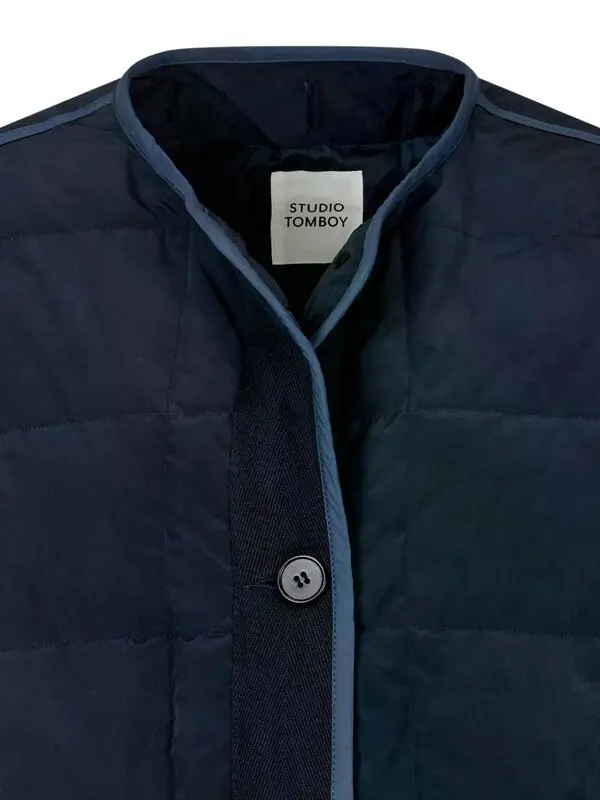 STUDIO TOMBOY Quilted Puffer Jacket With Detachable Collar