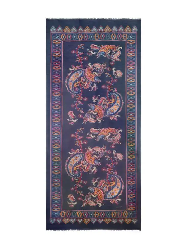 Etro Floral Paisley Scarf - Blue