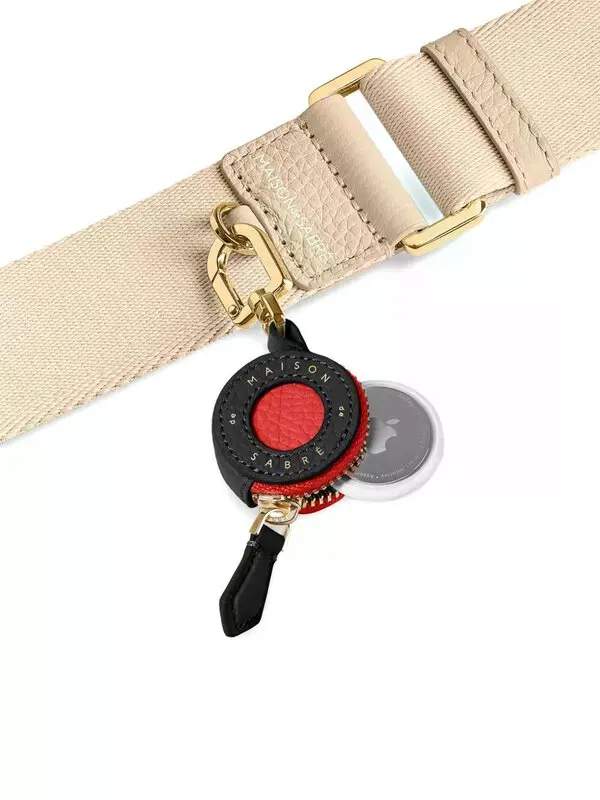 MAISON DE SABRE Leather Air Tag Charm - Black