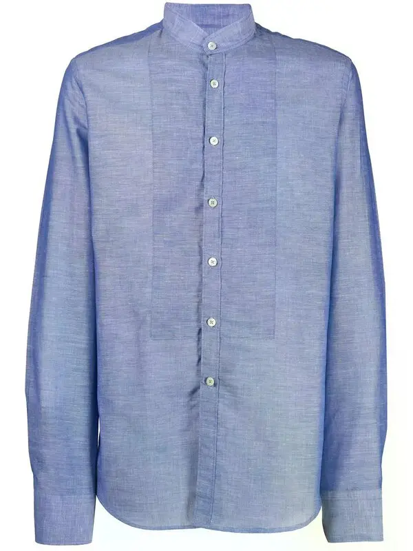 DELL'OGLIO Mandarin Collar Buttoned Shirt