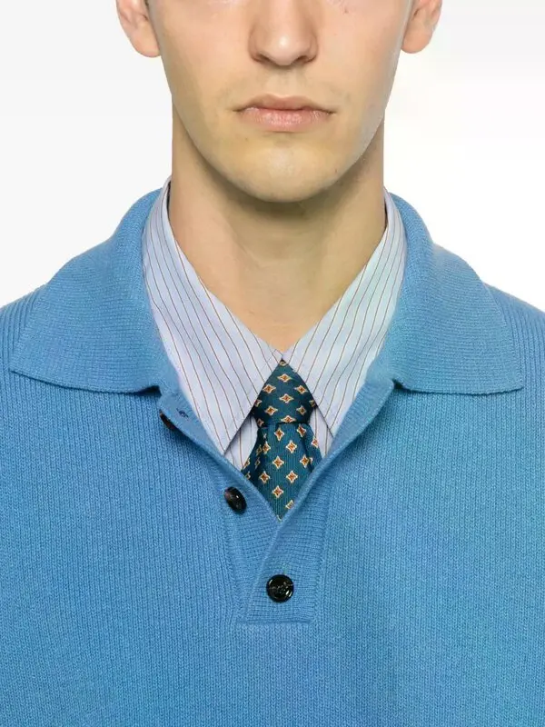 LC23 Button Collar Sweater