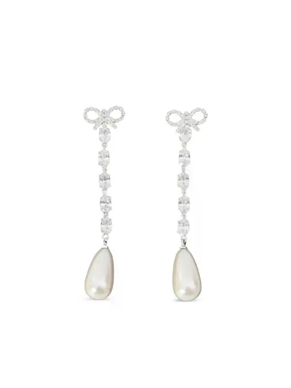 SELF-PORTRAIT Bow Droplet Earrings