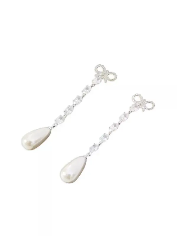 SELF-PORTRAIT Bow Droplet Earrings