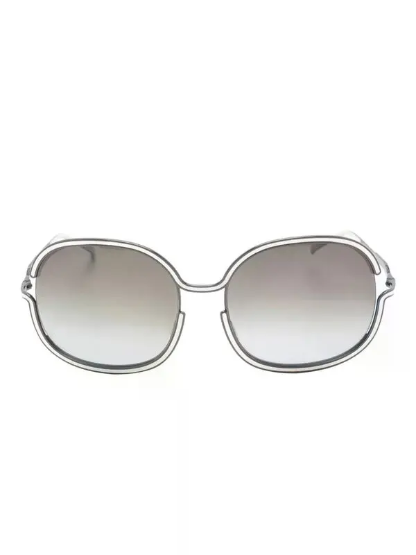 CHRISTIAN ROTH Oval Frame Sunglasses - Silver