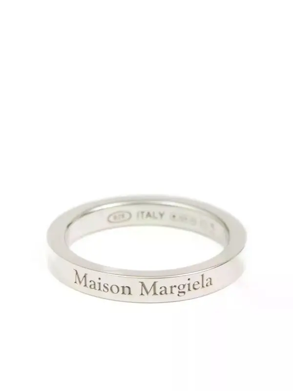 MAISON MARGIELA Logo Detail Ring - Silver