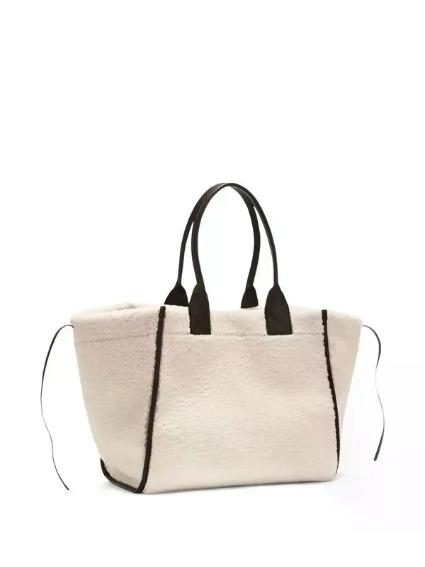 GANNI Oversized Shearling Tote Bag