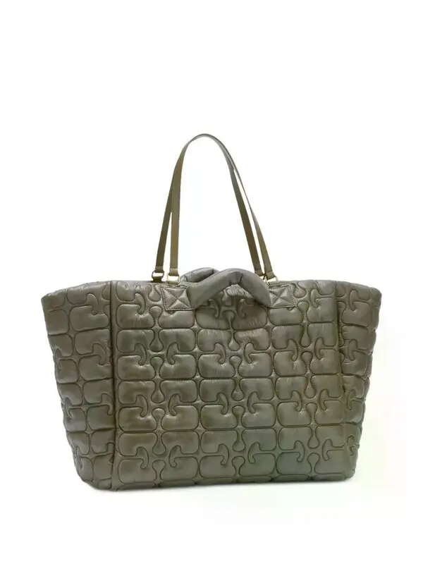 GANNI Xxl Re-tech Logo-quilted Tote Bag
