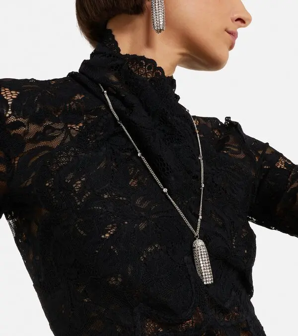 Rabanne Crystal-embellished Tasseled Pendant Necklace