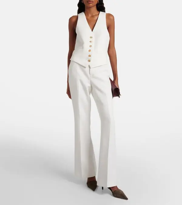 Vince Single-breasted Vest - White