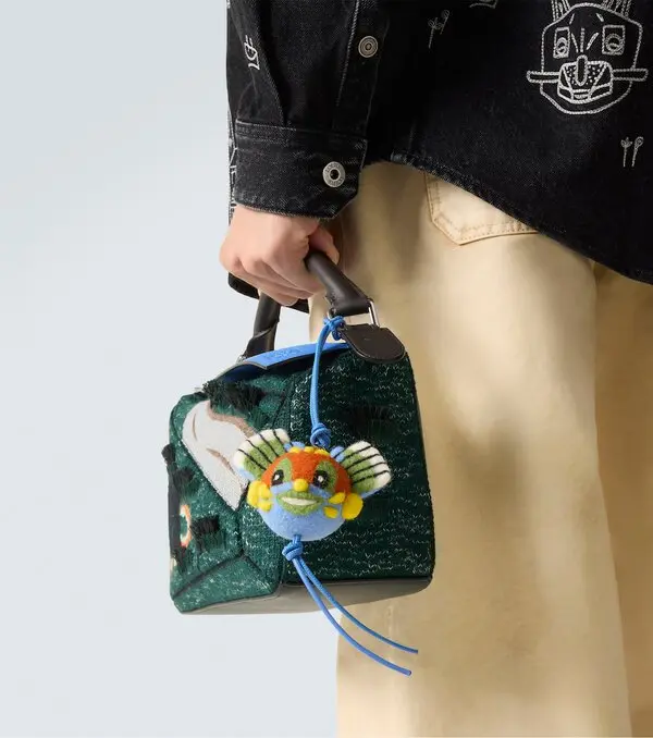 Loewe X Louis Wain Clown Wool Bag Charm - Multicoloured