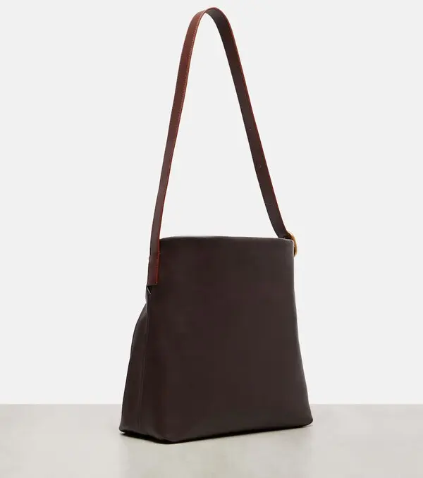 Loewe Draped Leather Tote Bag - Brown