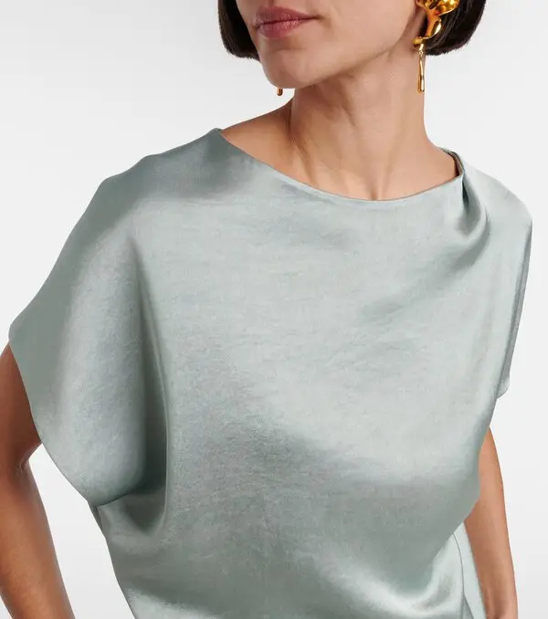 Vince Satin Drape Top
