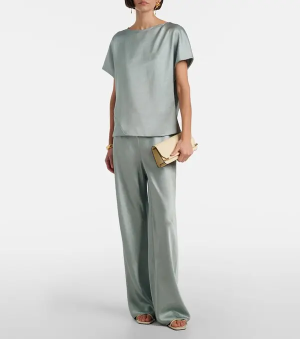 Vince Satin Drape Top