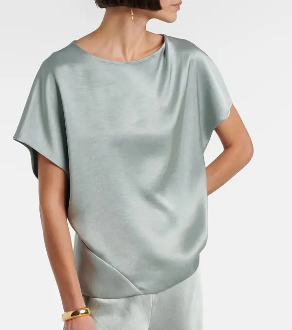 Vince Satin Drape Top