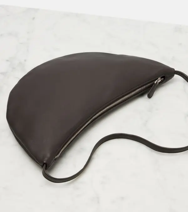 THE ROW Izzy Small Leather Shoulder Bag - Brown