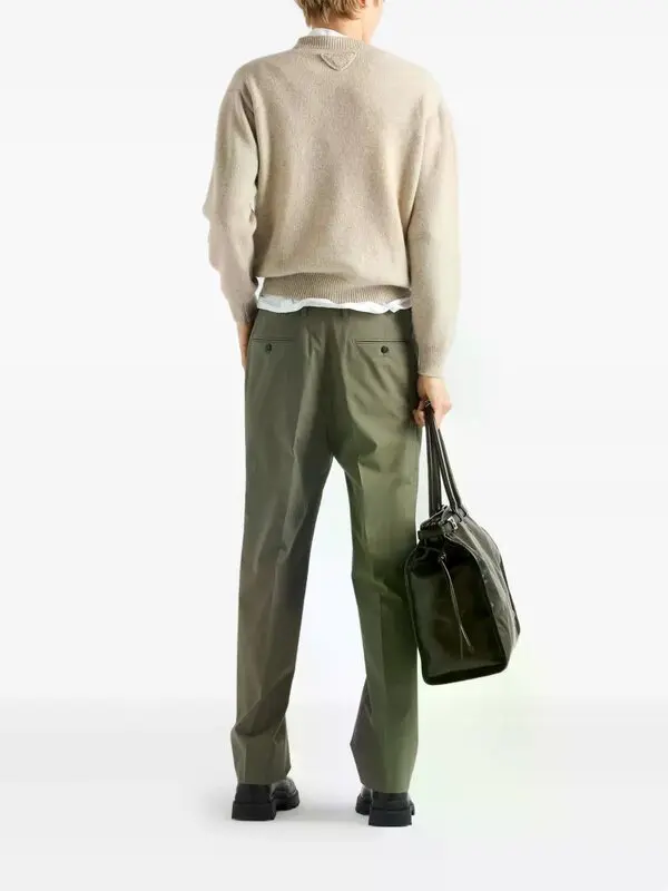 Prada Ribbed Crew Neck Sweater