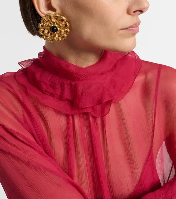 Chloé Feather Embellished Earrings