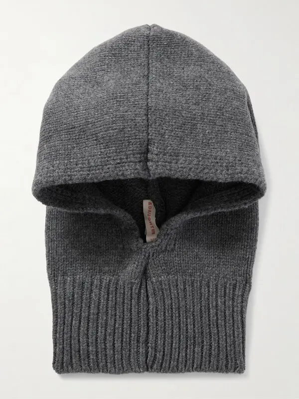 Daughter Hand-knitted Geelong Wool Hood - Gray
