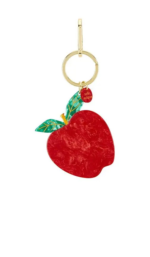 SOLAR ECLIPSE Hand-painted Bag Charm - Red