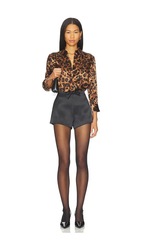 L'Agence Dani 3/4 Sleeve Blouse - Brown