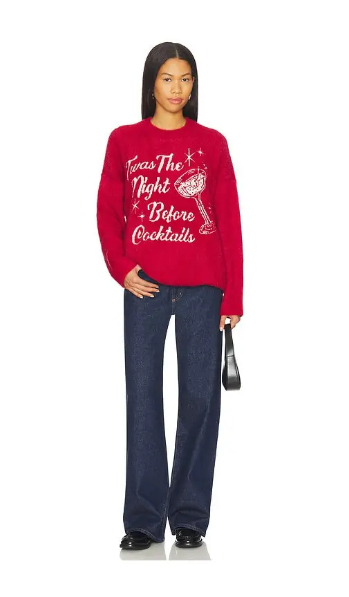 Show Me Your Mumu Graphic Crewneck Sweater - Red