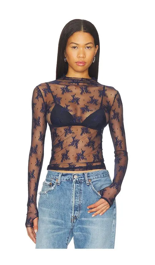 Free People Lady Lux Layering Top - Navy