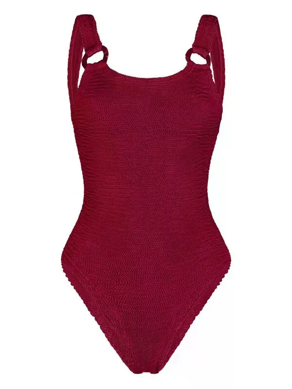 PARAMIDONNA Sophia Ring Detail Swimsuit - Red