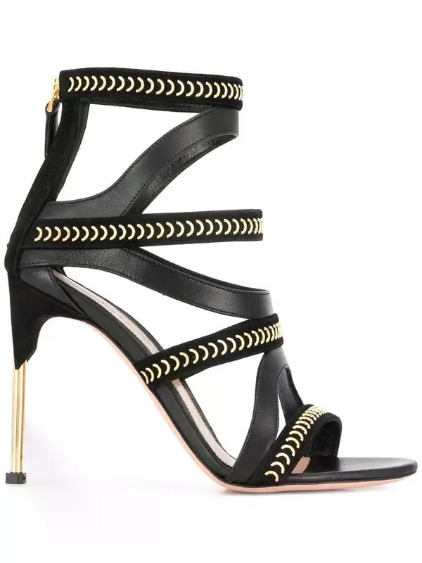 Alexander McQueen Studded Strap Stiletto Sandals