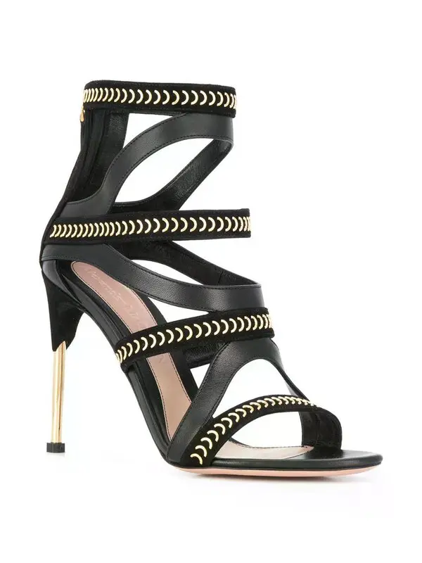 Alexander McQueen Studded Strap Stiletto Sandals