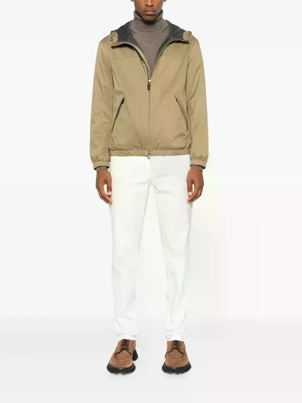 Canali Zip-fastening Hooded Jacket