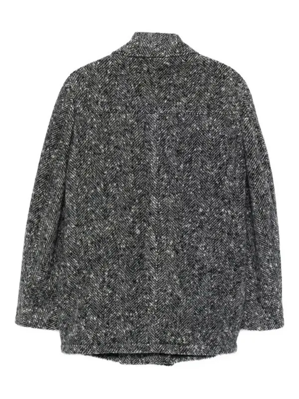 Canali Double-breasted Herringbone Coat