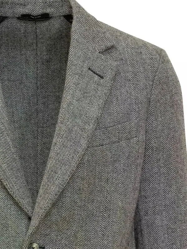 TOM FORD Chevron-pattern Single-breasted Blazer