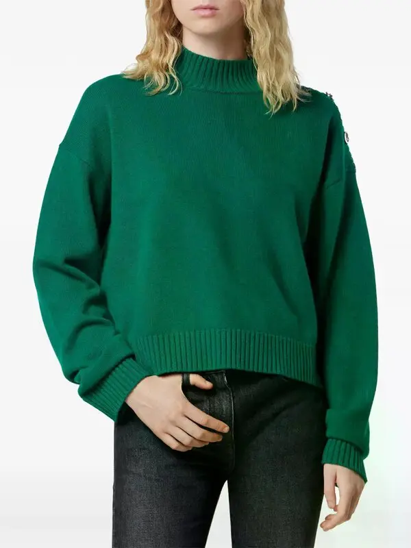 Versace Wool-cashmere Knit Boxy Sweater