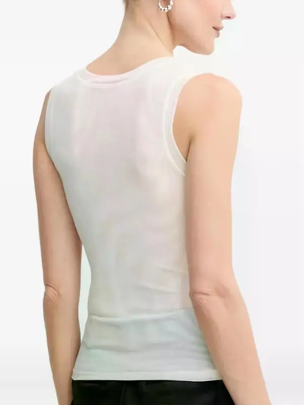 MARCIANO Aria Logo-pattern Sleeveless Top - White