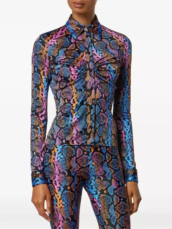 Versace Python-print Shirt