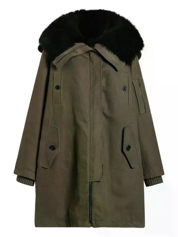 Dolce & Gabbana Fur-trimmed Hooded Parka - Brown