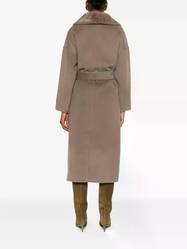 BETTA CORRADI Belted Long Coat - Neutrals
