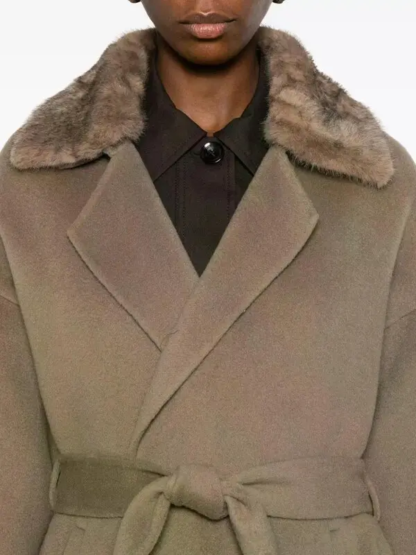 BETTA CORRADI Belted Long Coat - Neutrals
