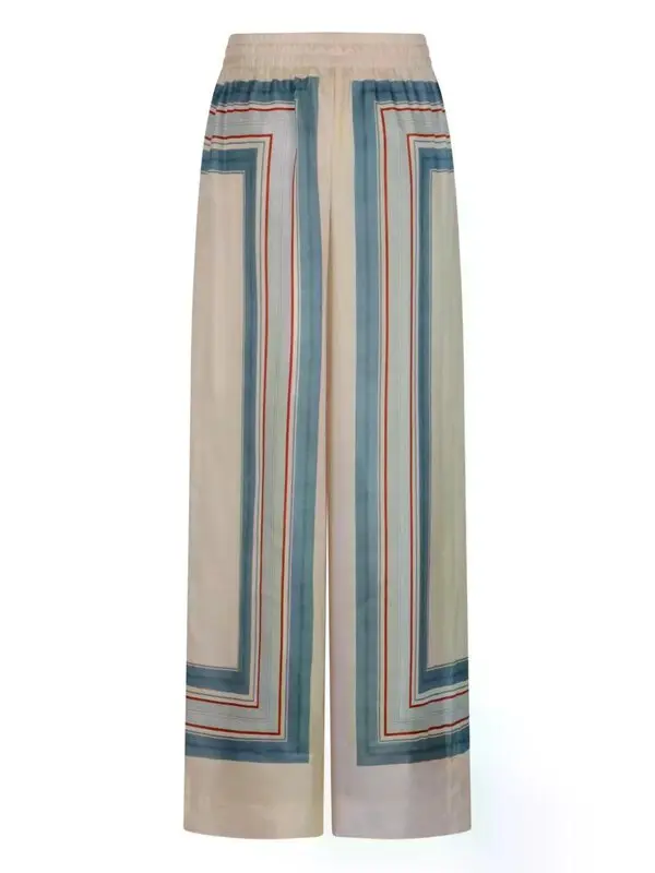 Zimmermann Striped Drawstring Trousers - Neutrals