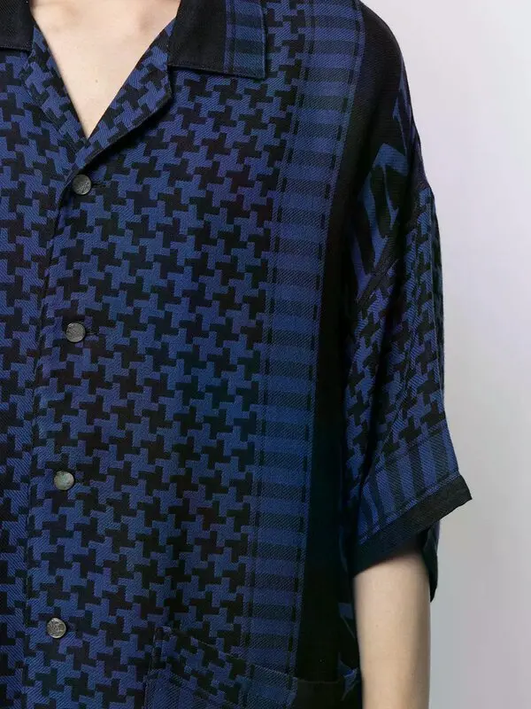 MASTERMIND WORLD Geometric Logo-print Cotton Shirt