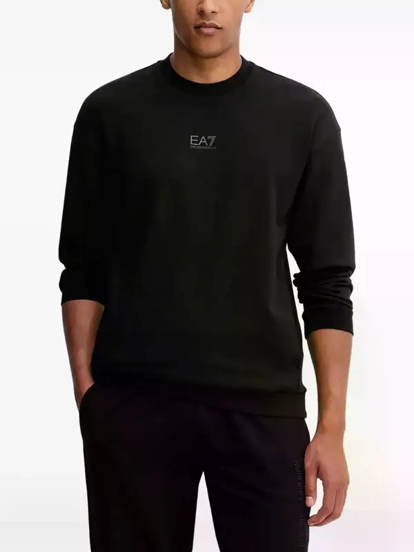 EA7 Logo-detail Crew-neck Sweatshirt