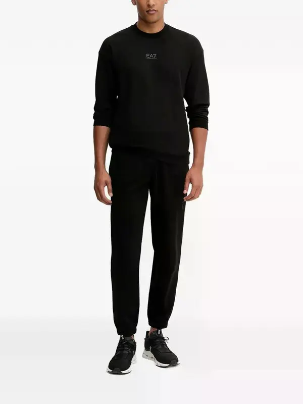 EA7 Logo-detail Crew-neck Sweatshirt