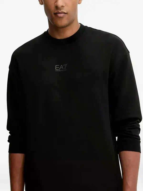 EA7 Logo-detail Crew-neck Sweatshirt