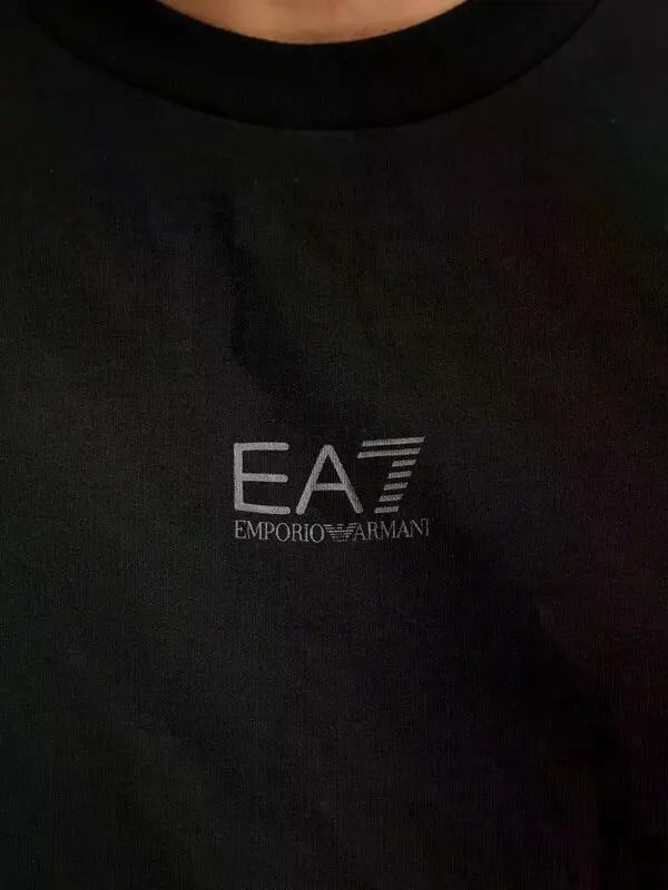 EA7 Logo-detail Crew-neck Sweatshirt