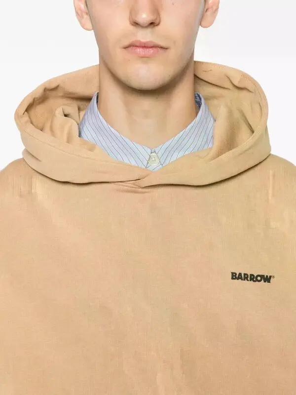 BARROW Logo Detail Long Sleeve Hoodie