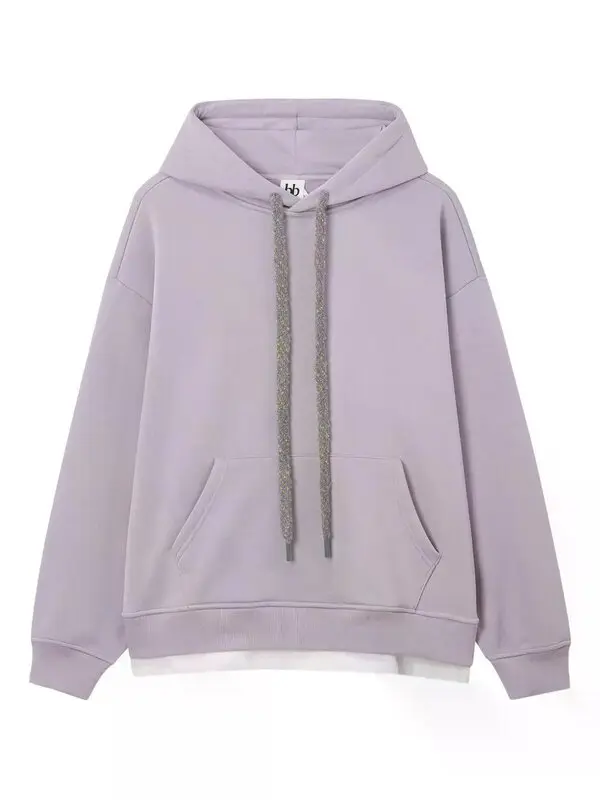 B+AB Drawstring Pocket Hoodie - Purple